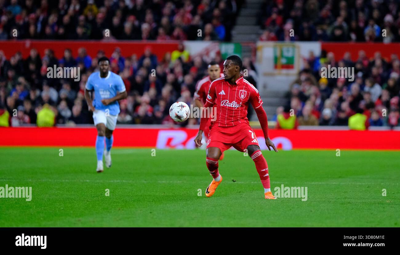 Callum Hudson Odoi of Nottingham Forest seen in action during the UEFA ...