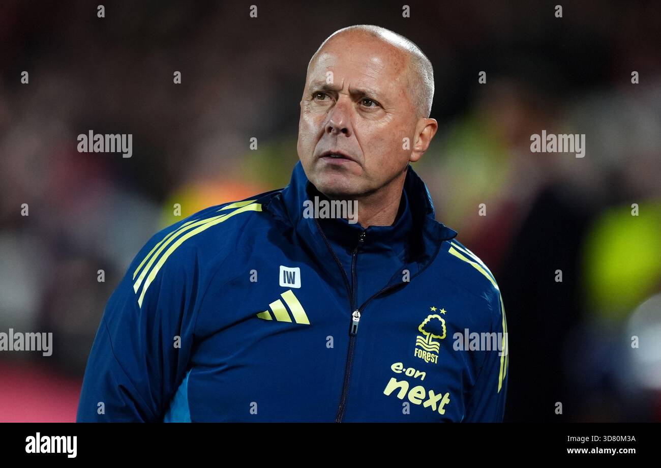 Nottingham Forest assistant manager Ian Woan before the UEFA Europa ...
