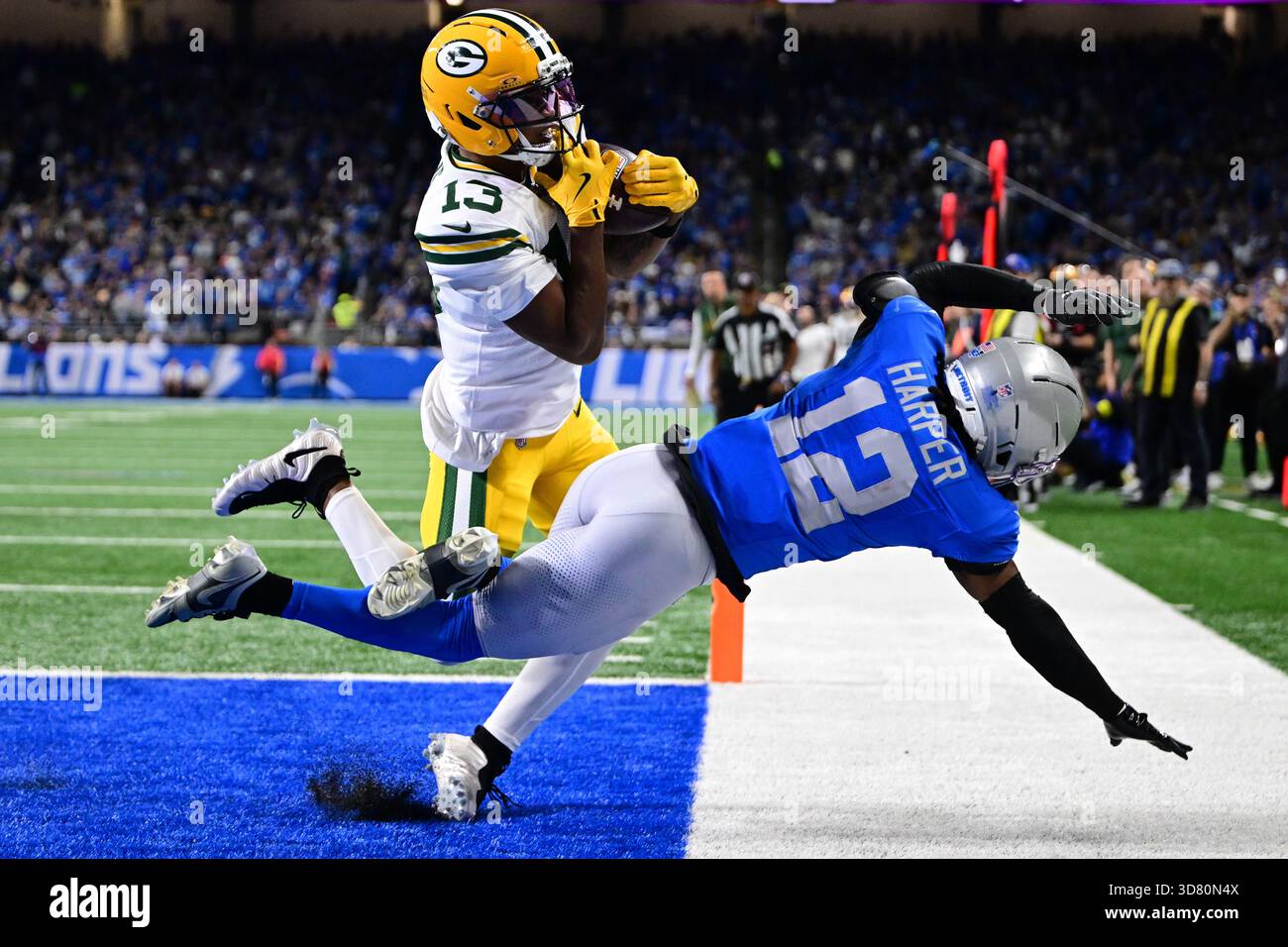 Green Bay Packers wide receiver Dontayvion Wicks catches a touchdown ...