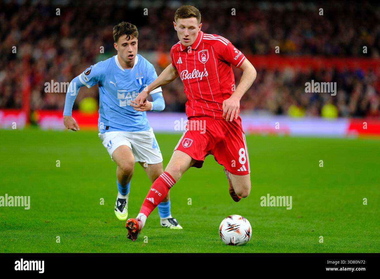 Elliot Anderson of Nottingham Forest and Antonio Palac of Malmo FF seen ...