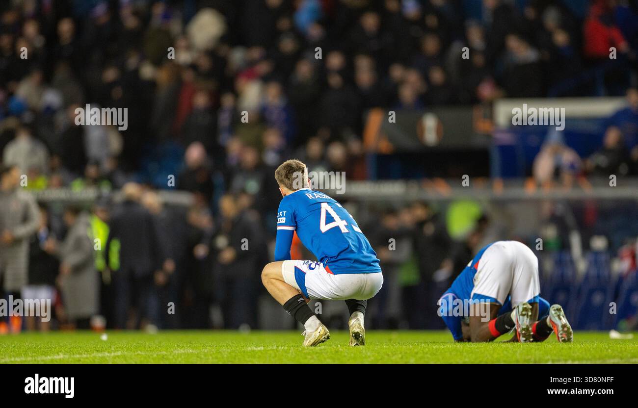 27th November 2025; Ibrox Stadium, Glasgow, Scotland; UEFA Europa ...