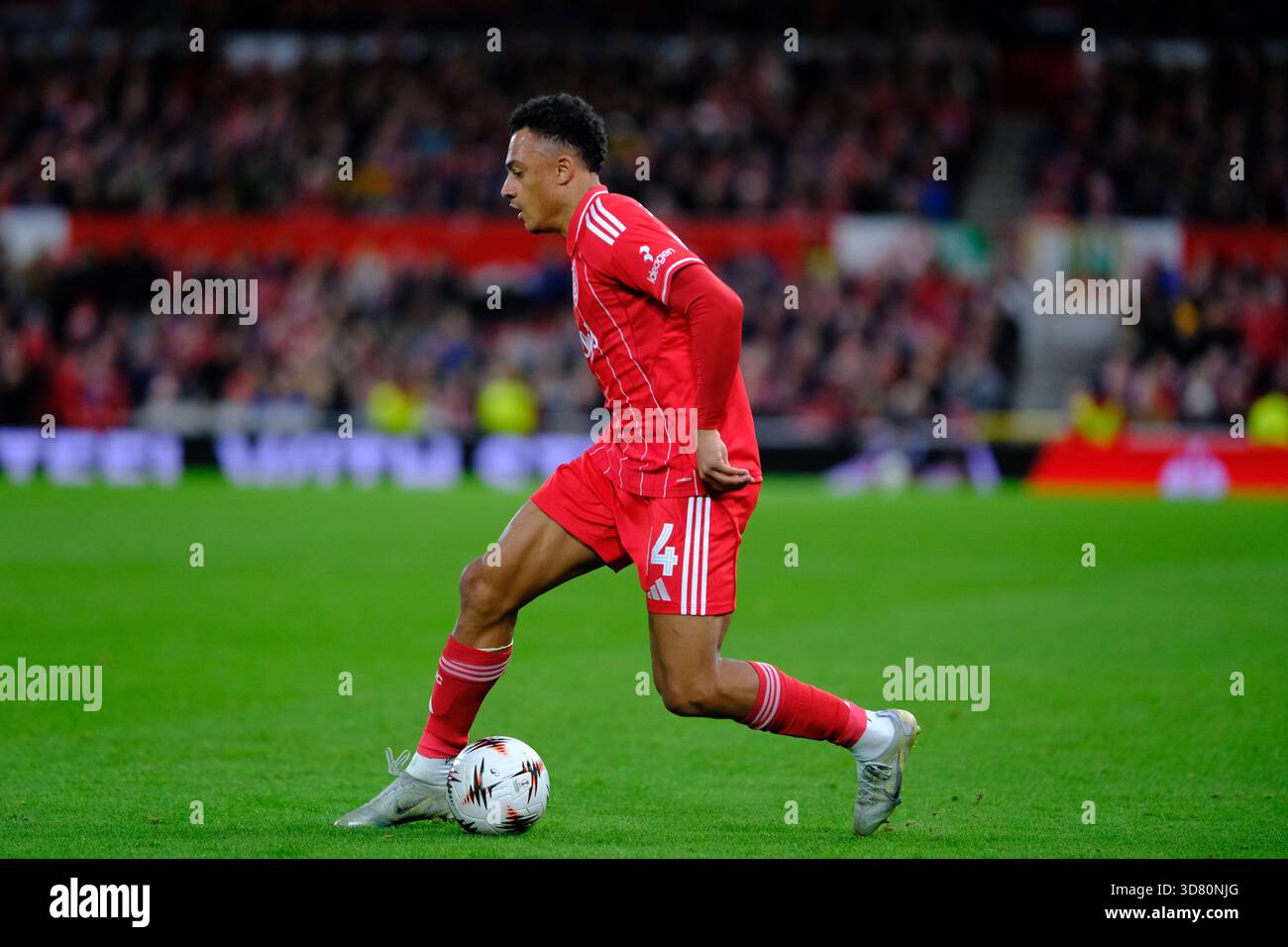 Dan Ndoye of Nottingham Forest seen in action during the UEFA Europa ...