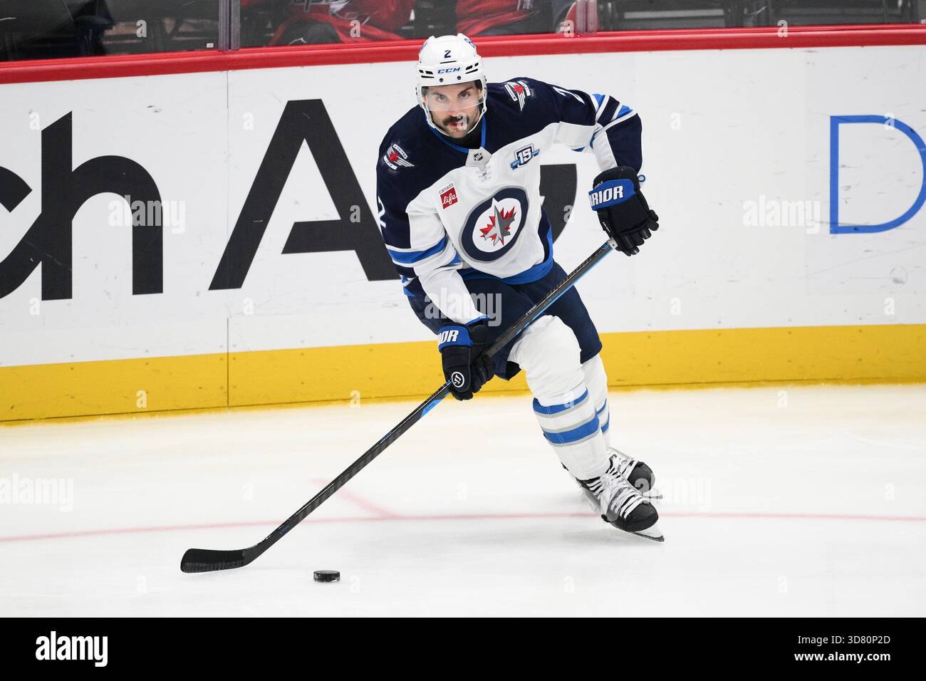 Winnipeg Jets defenseman Dylan Demelo (2) in action during the third ...