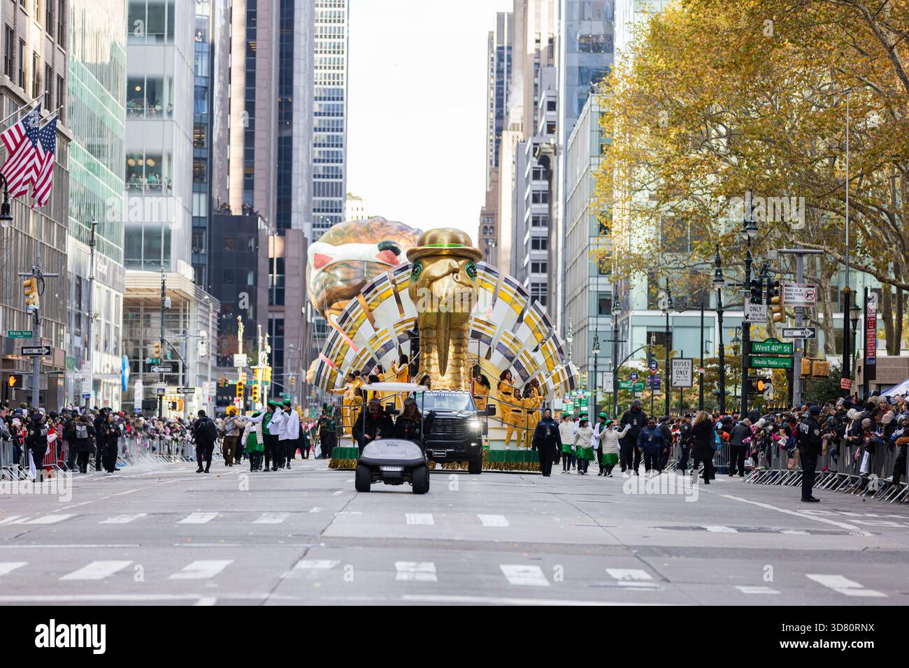 A Jennie-O float can be seen at the 99th Annual Macy's Thanksgiving Day ...