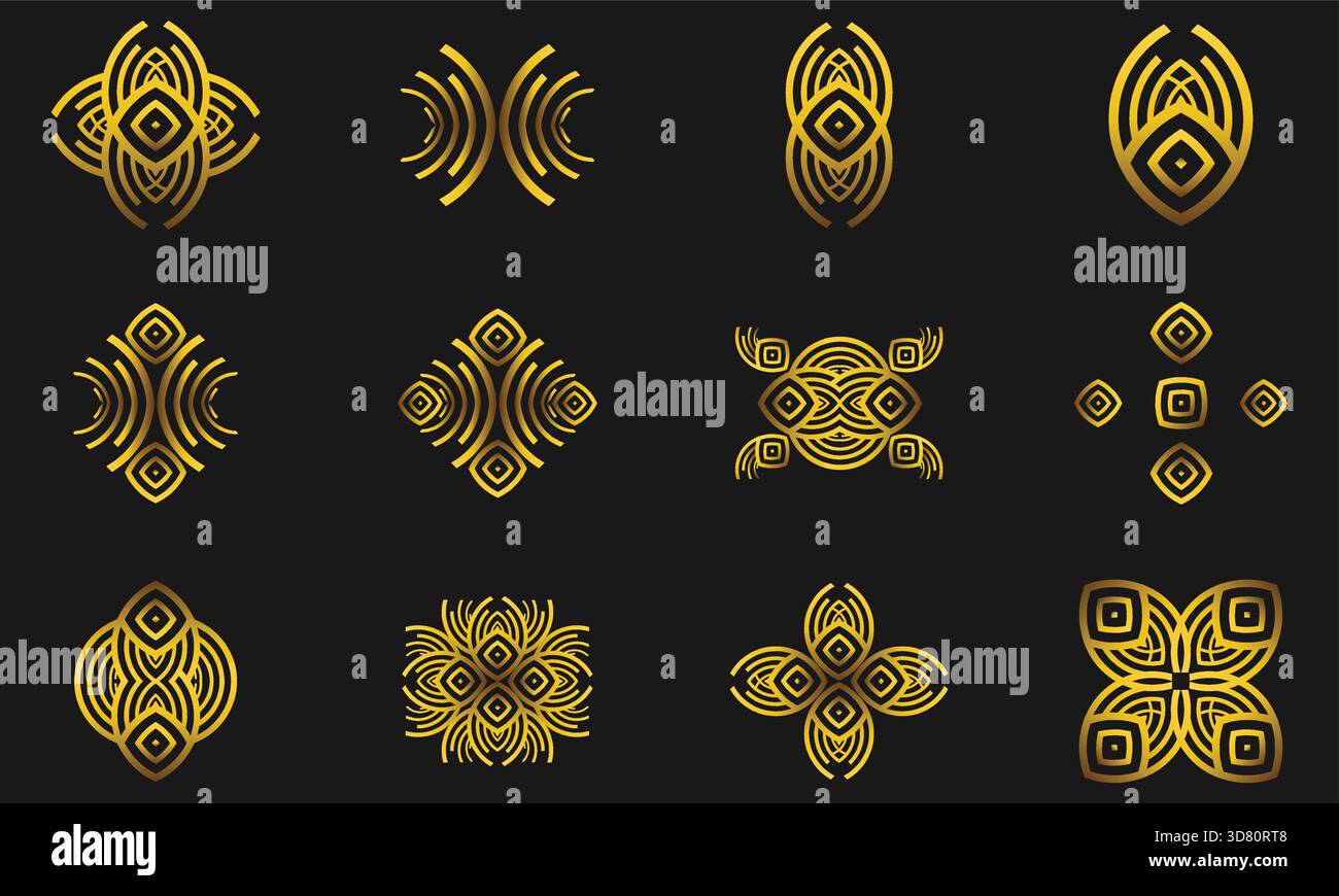 Premium elegant gold ornament Stock Vector Images - Alamy