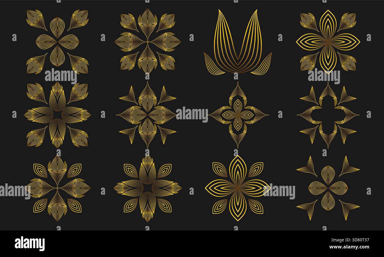 Premium elegant gold ornament Stock Vector Images - Alamy