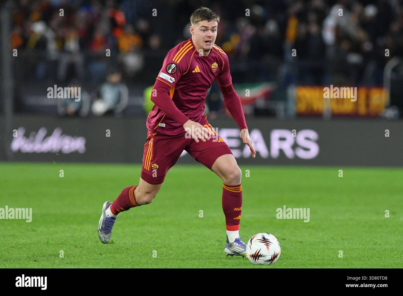 Evan Ferguson of AS Roma during the Europa League match between AS Roma ...