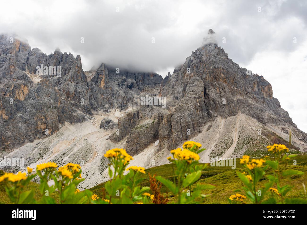 Cloud Capped Mountains from Passo Rolle to Baita Segantini; Italian ...