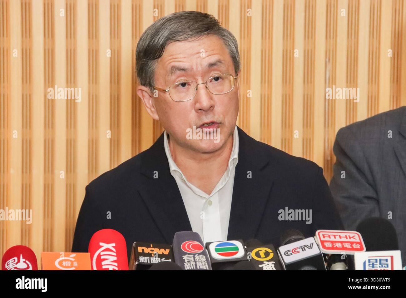 Warner Cheuk Wing-hing, Deputy Chief Secretary for Administration announcing follow-up work of ...