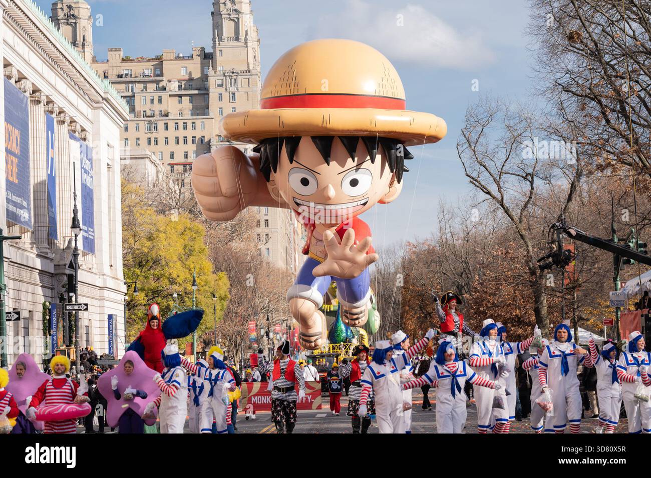 Monkey D. Luffy giant balloon flown during 99th annual 2025 Macy's ...