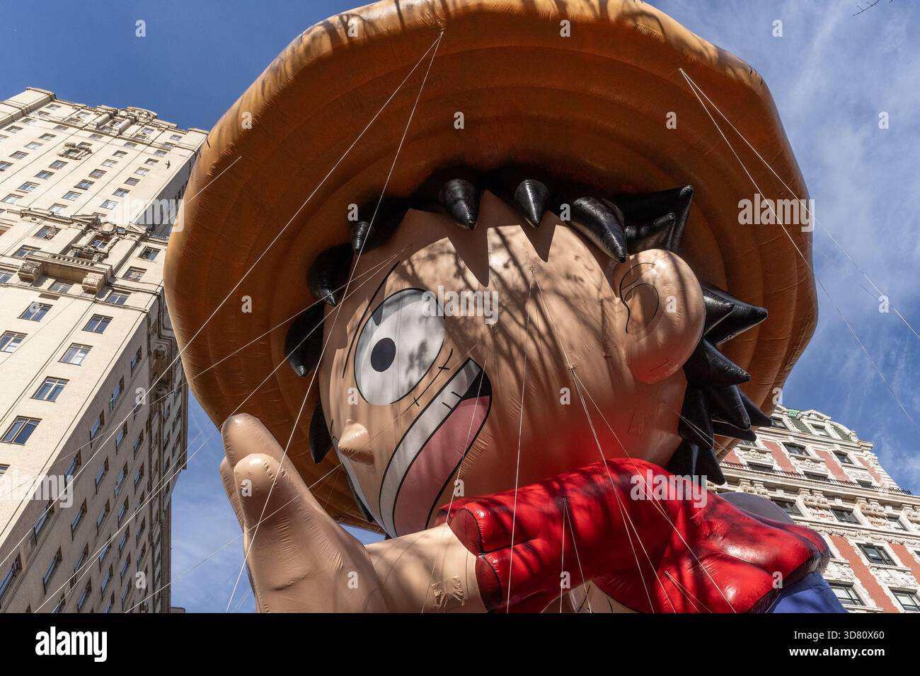 Monkey D. Luffy giant balloon flown during 99th annual 2025 Macy's ...