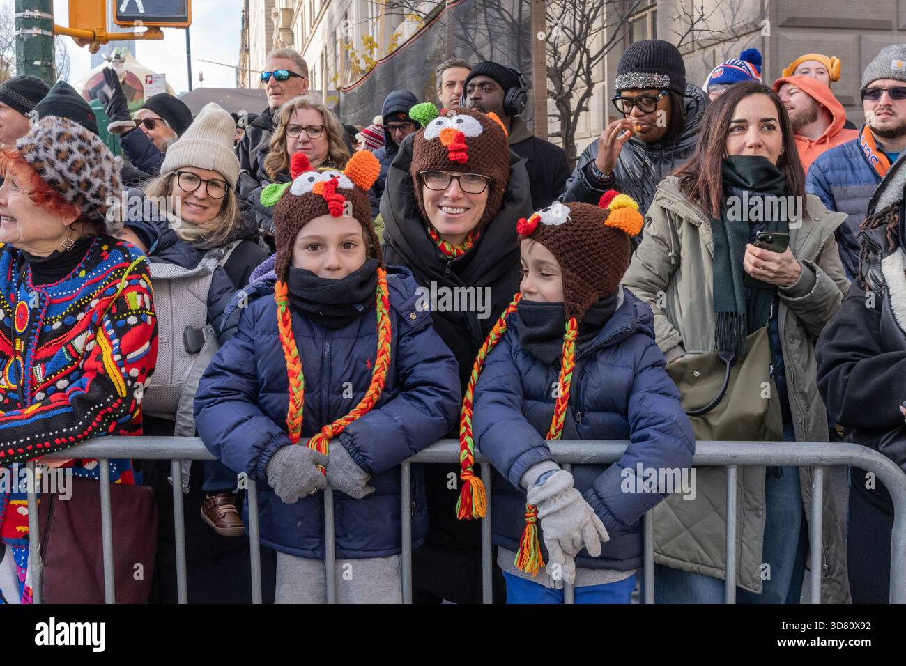 Spectators seen watching 99th annual 2025 Macy's Thanksgiving Day ...