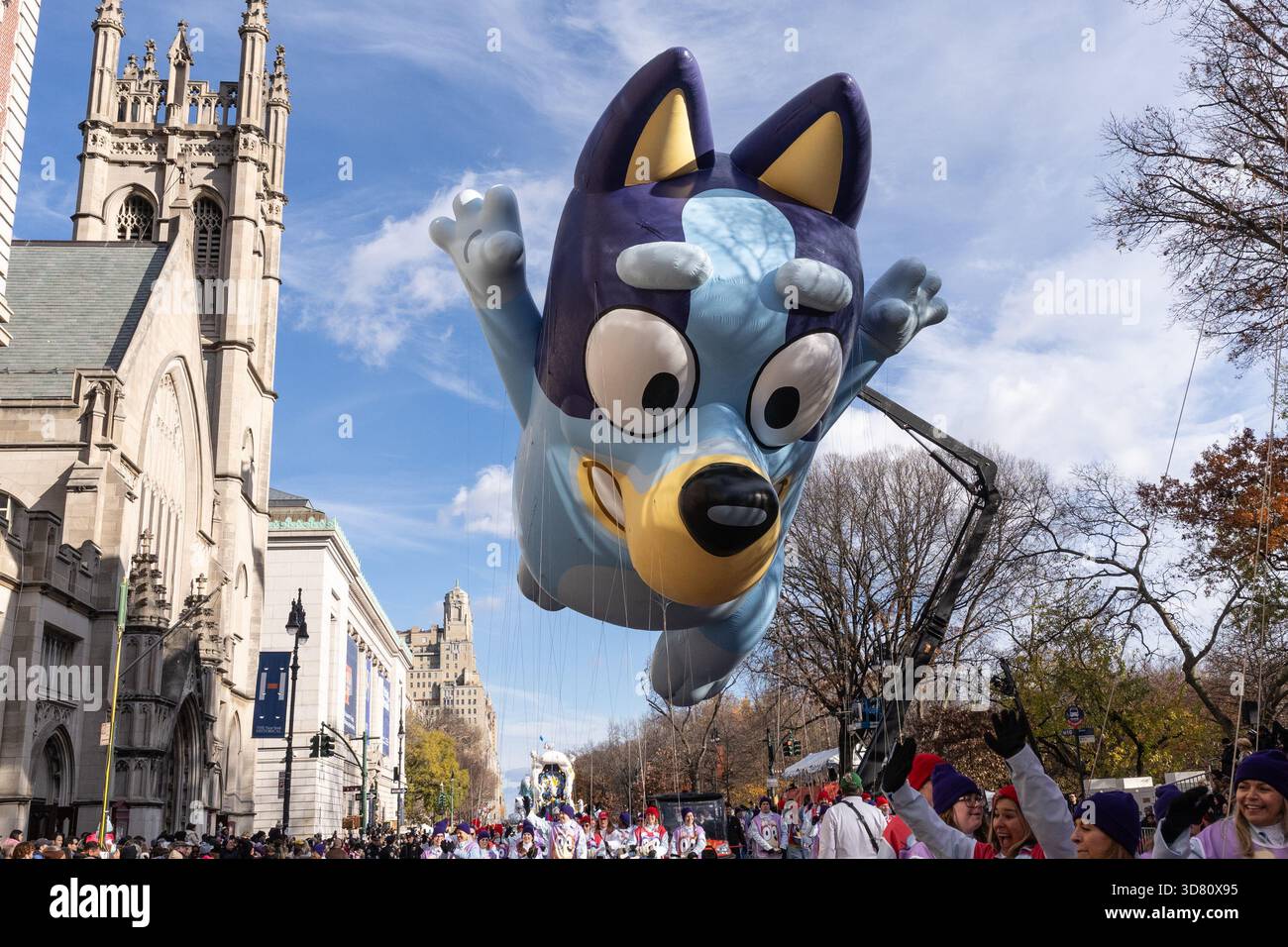 Bluey giant balloon flown during 99th annual 2025 Macy's Thanksgiving ...