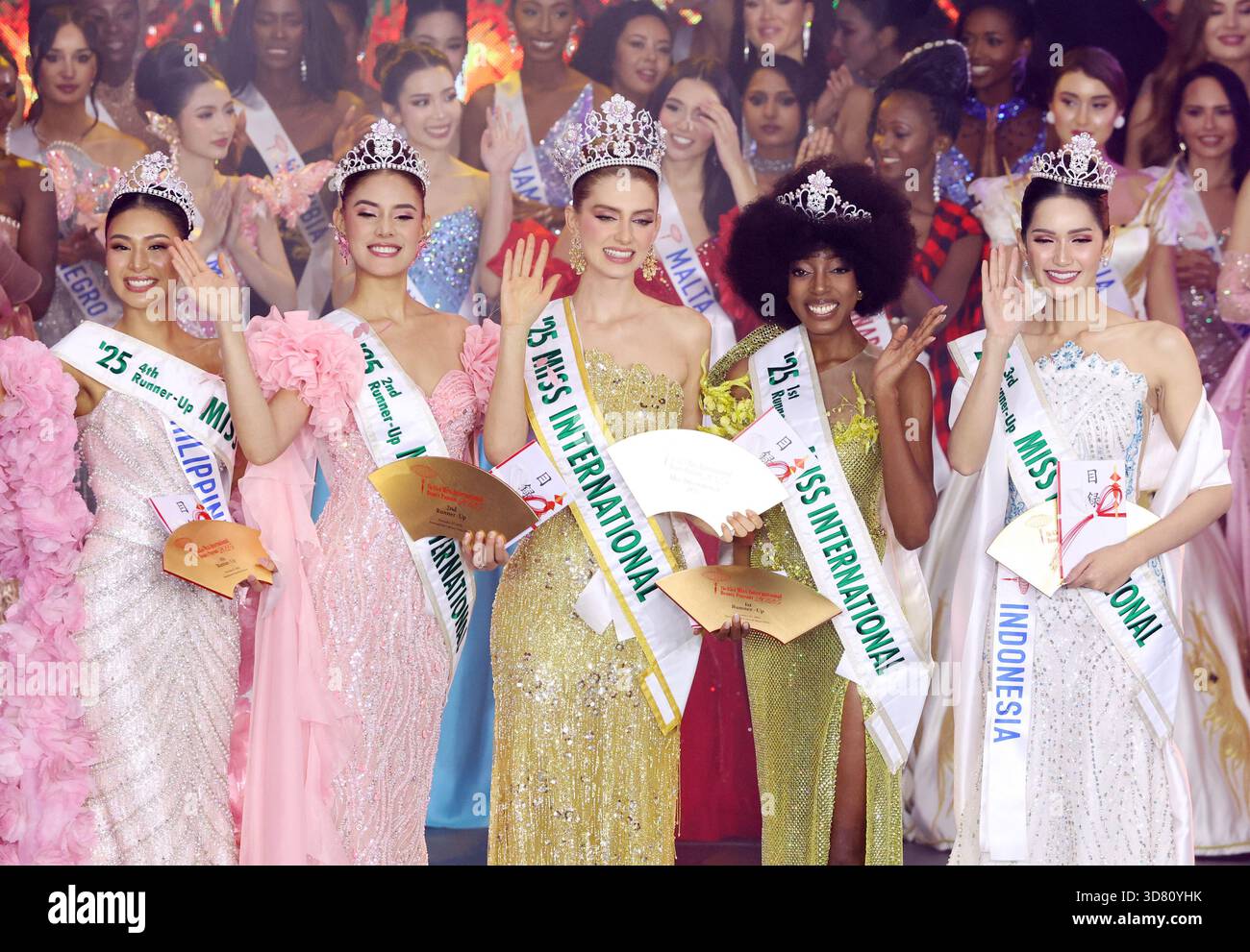 November 27, 2025, Tokyo, Japan - Miss International winners (L-R) Miss ...