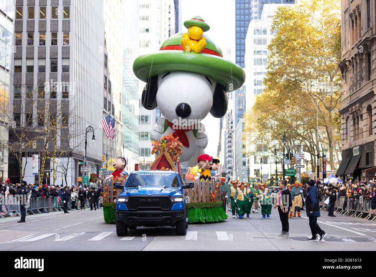 A large Beagle Scout Snoopy balloon can be seen at the 99th Annual Macy ...