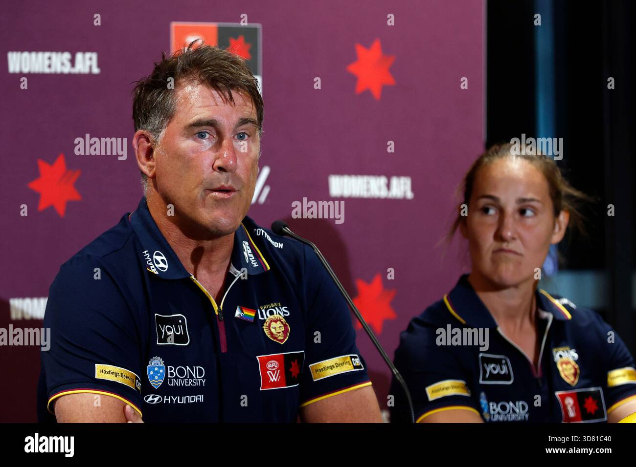 Craig Starcevich, Senior Coach of the Lions speaks to media ahead of ...