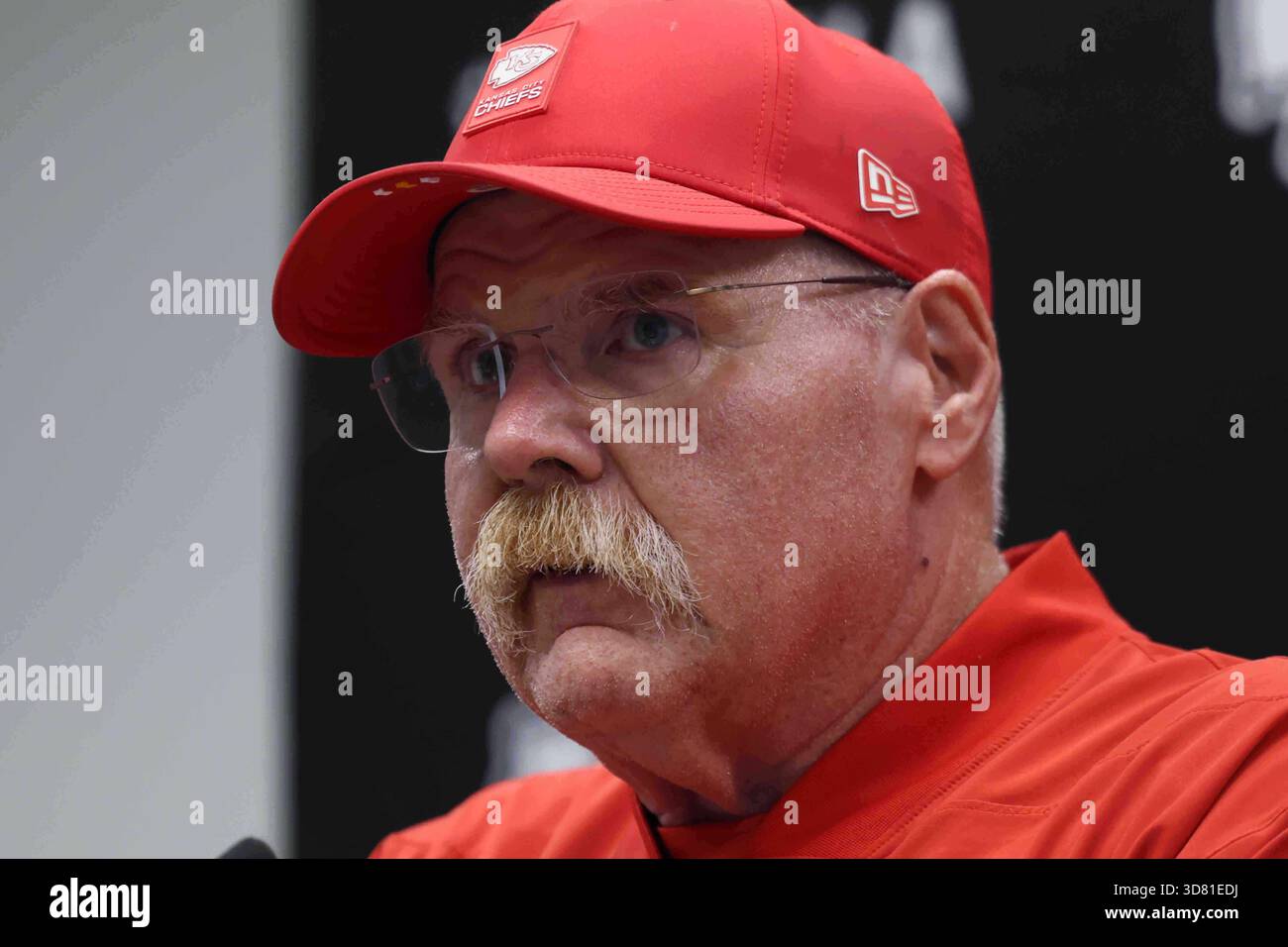 Kansas City Chiefs head coach Andy Reid speaks during a news conference ...