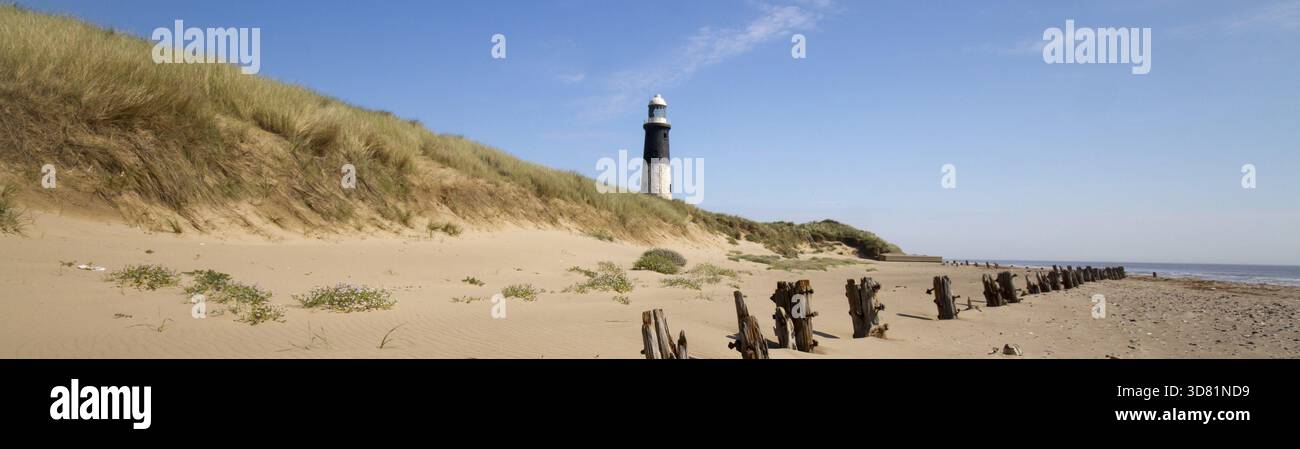 Panoramic lighthouse at spurn point in yorkshire england hi-res stock ...