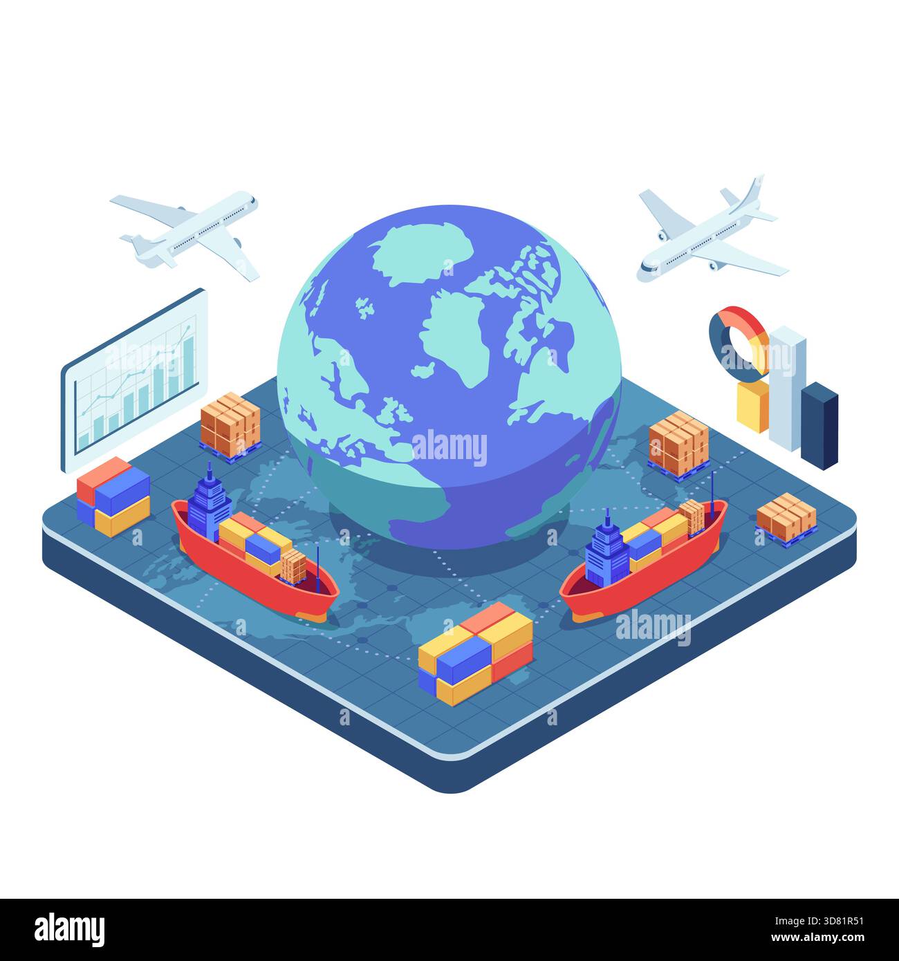 Shipping trade routes Stock Vector Images - Alamy