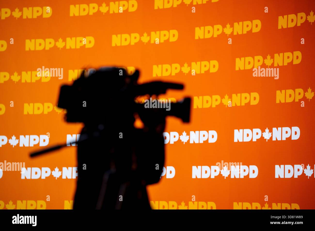 Media personnel film the NDP French language leadership debate, in ...