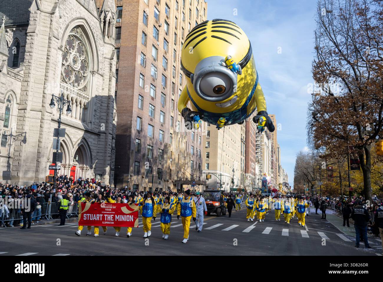 NEW YORK, NEW YORK - NOVEMBER 27: Stuart the Minion balloon by ...