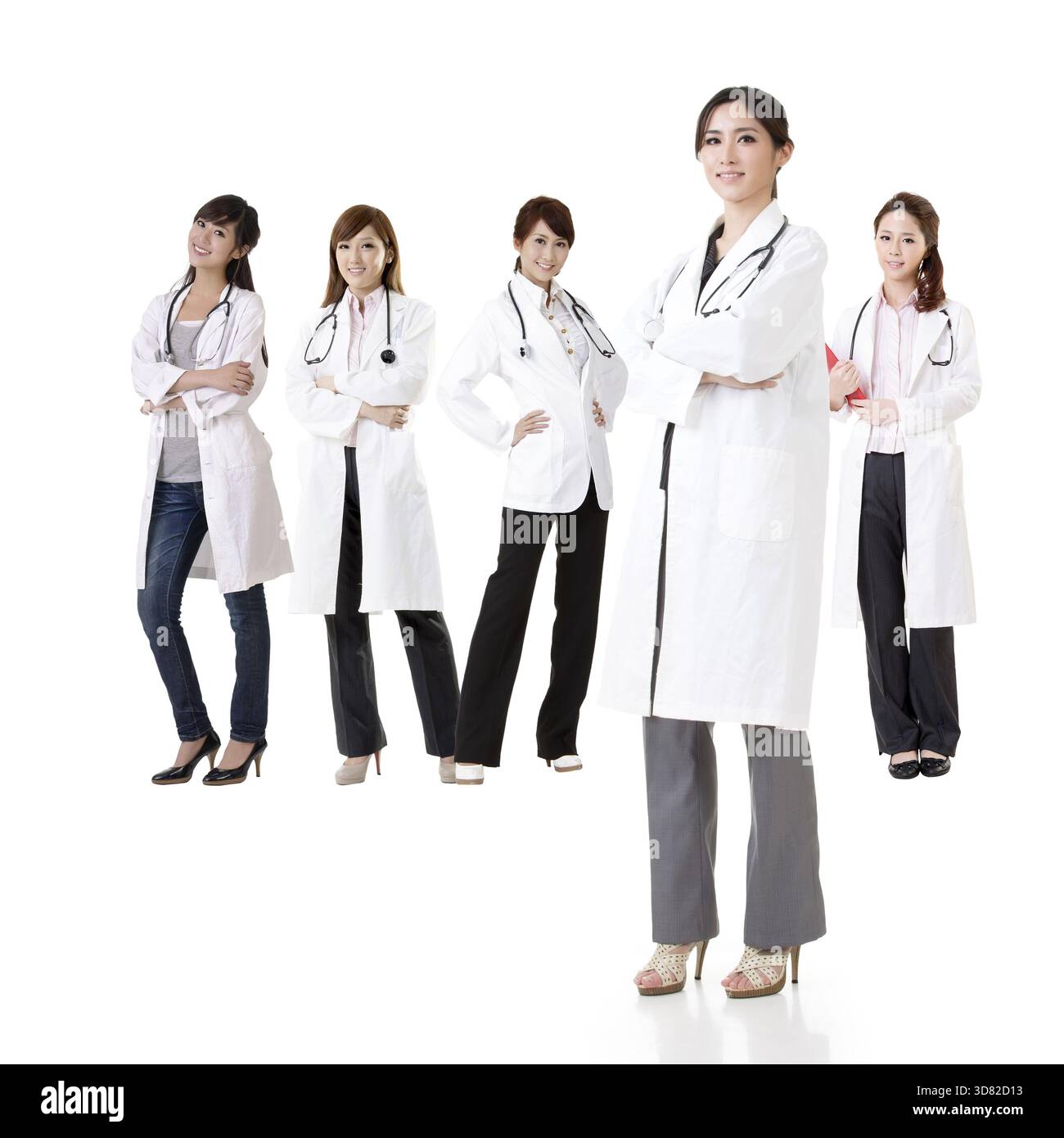 Asian doctor team, group of people about healthy and medical concepts ...