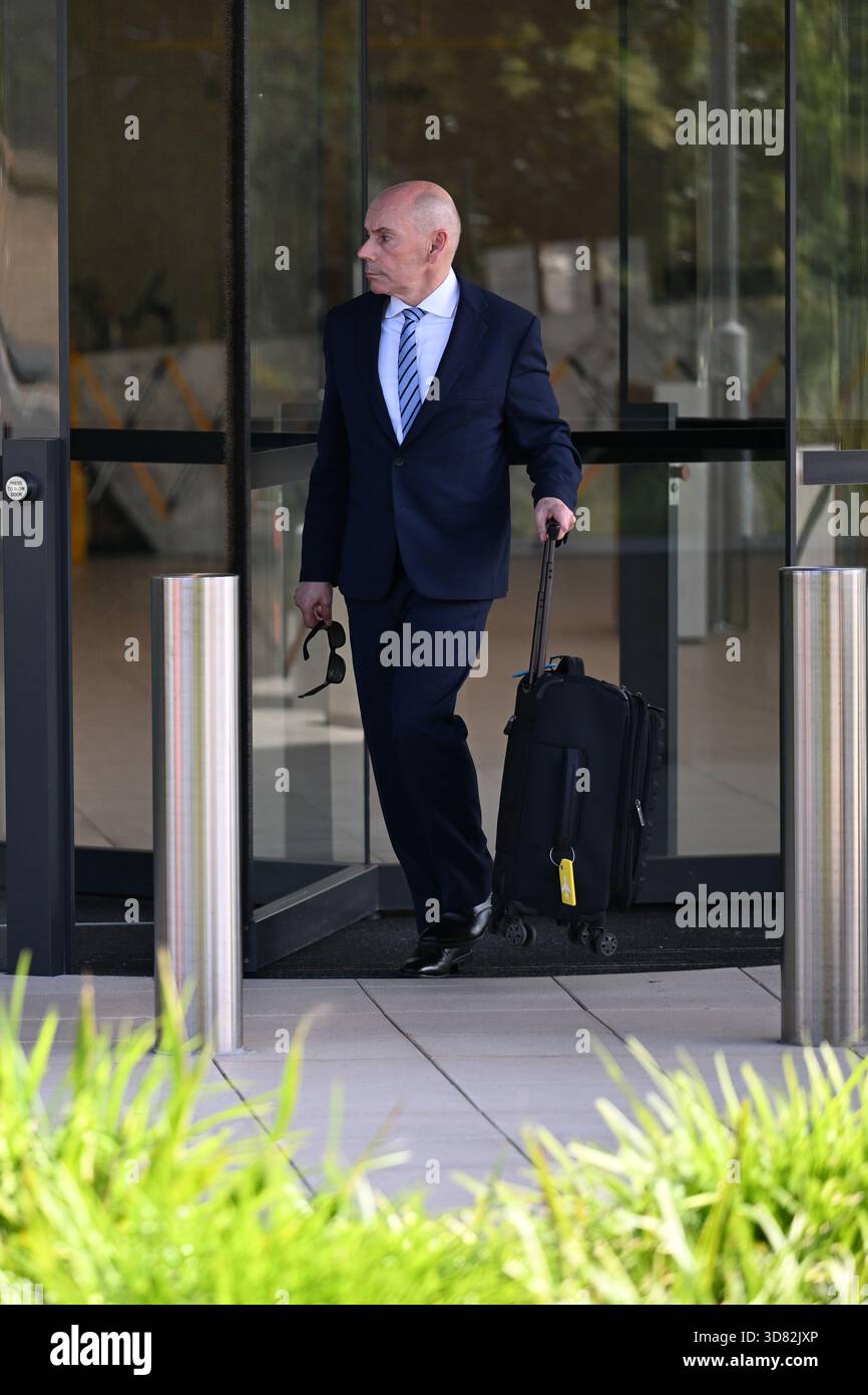 Lawyer Dean Jordan leaves the Lidcombe Coroners Court in Sydney, Friday ...