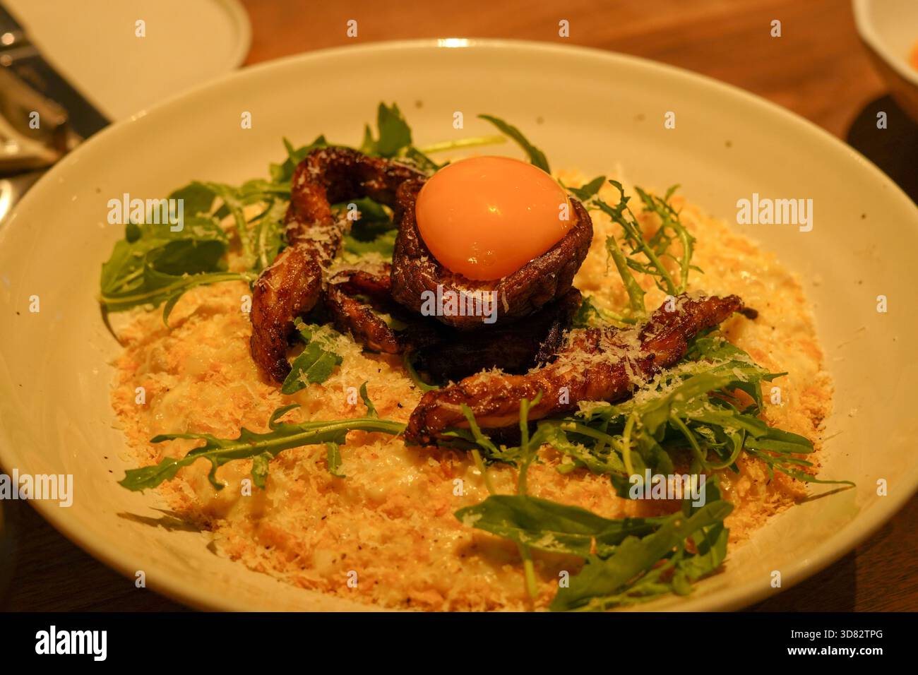 Delicious creamy risotto topped hi-res stock photography and images - Alamy