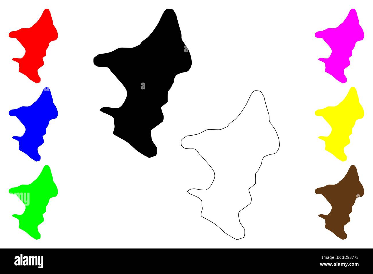 Mandi Bahauddin city (Islamic Republic of Pakistan) map vector ...