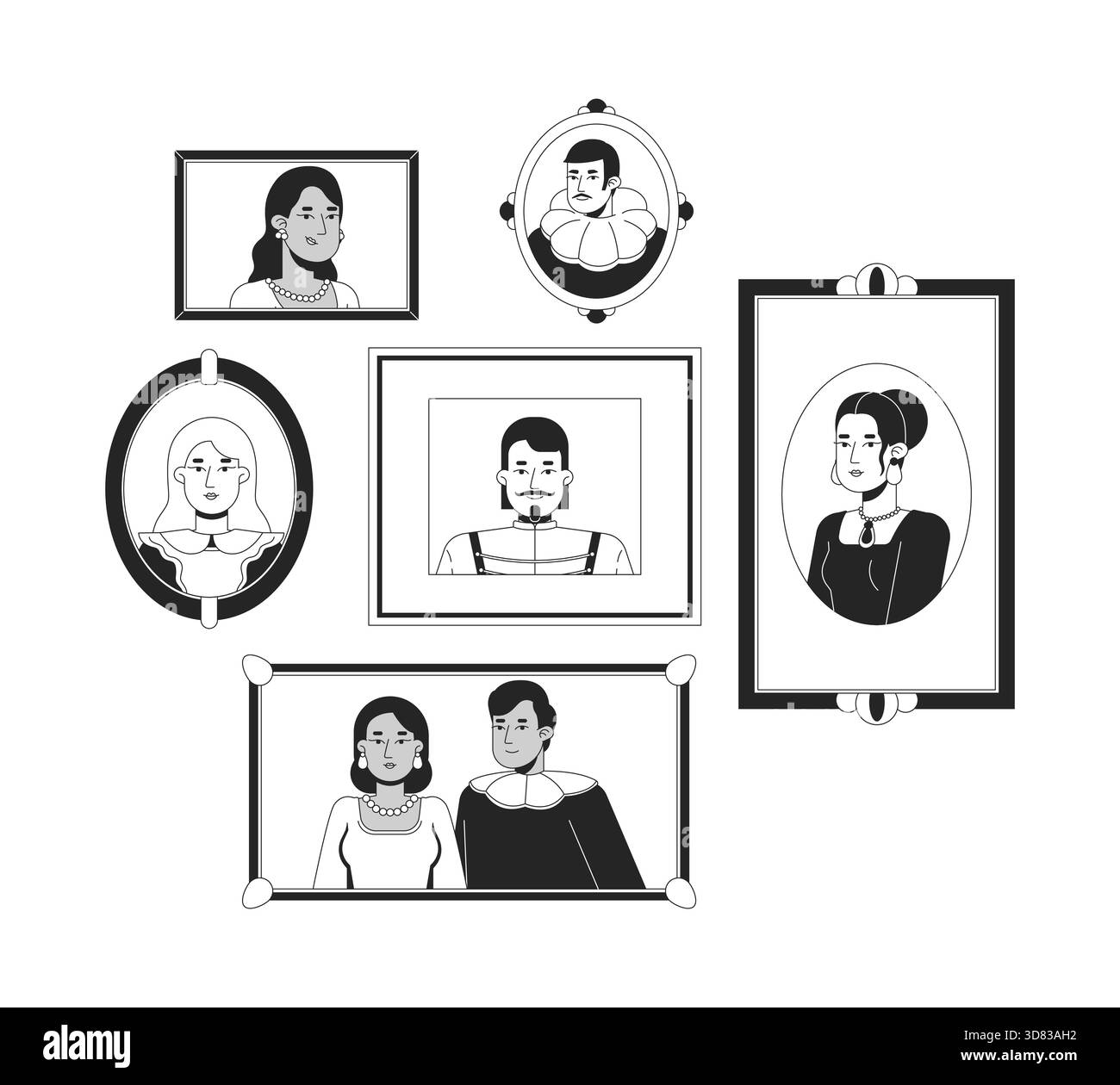Regency women portraits Stock Vector Images - Alamy