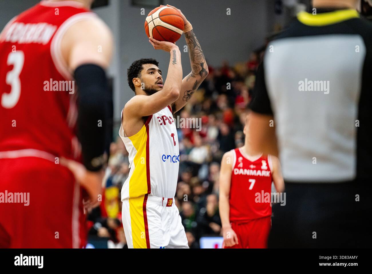 Farum, Denmark. 27th, November 2025. Izan Almansa (13) of Spain seen ...