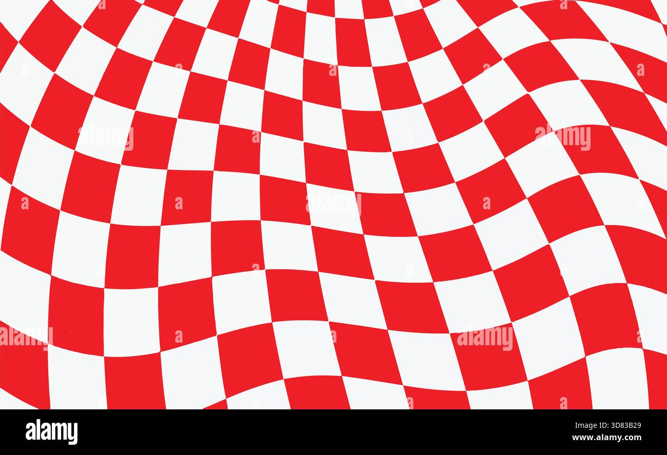 Retro distorted checkerboard background Stock Vector Images - Alamy