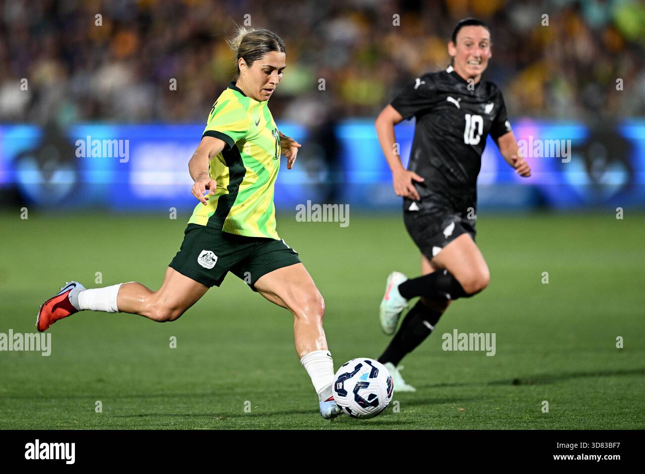 Katrina Gorry of the Matildas controls the ball during the ...