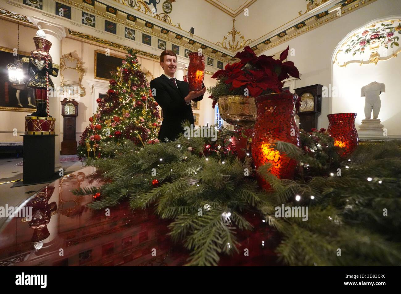 House steward Ryan Devlin in the entrance hall as the finishing touches ...
