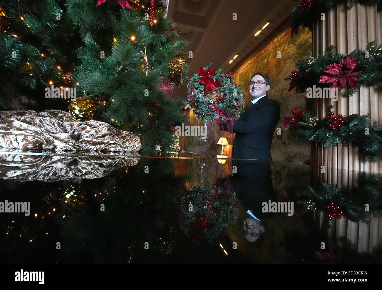 House steward Stuart Banks in the Tapestry room as the finishing ...