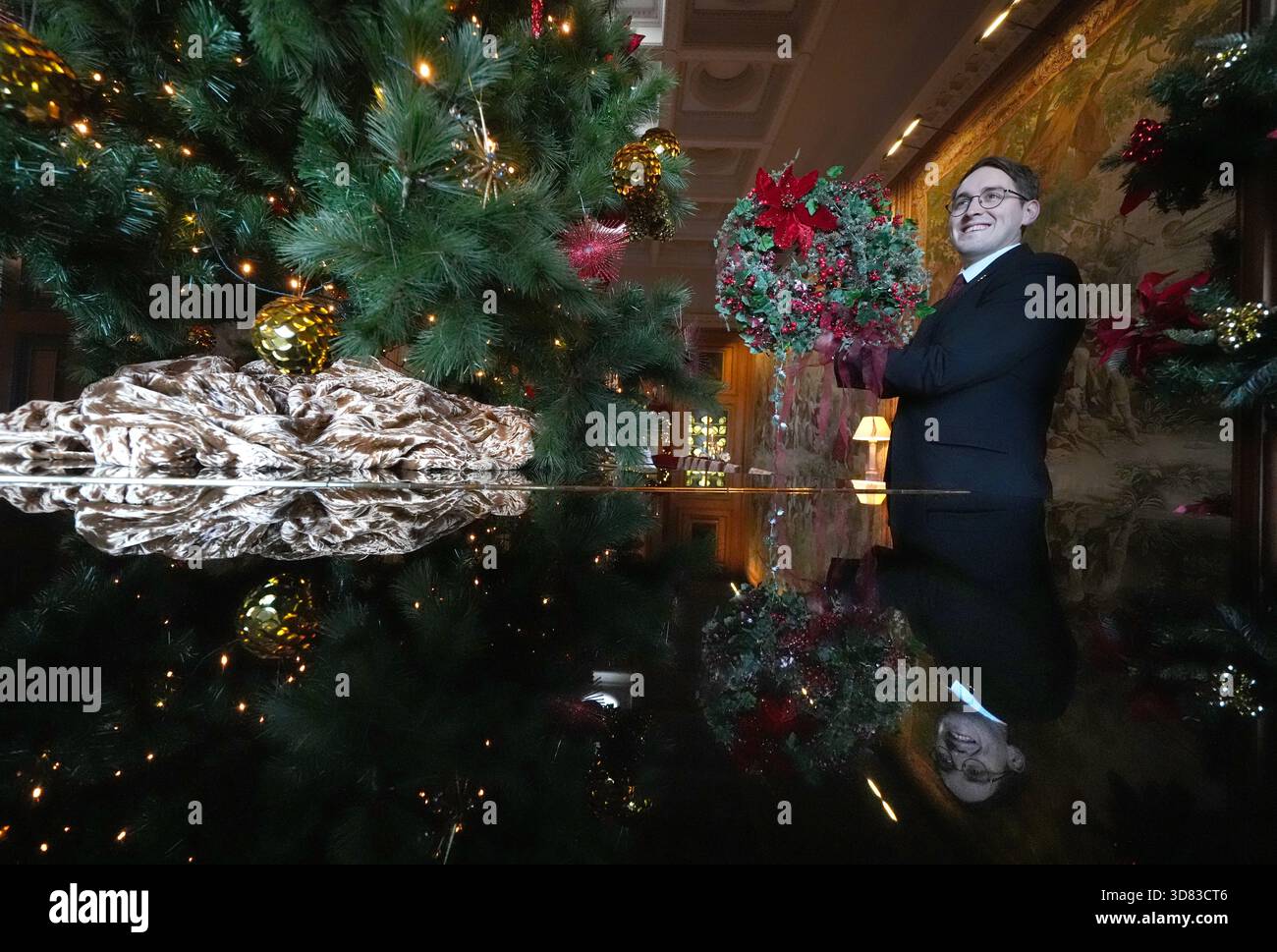 House steward Stuart Banks in the Tapestry room as the finishing ...