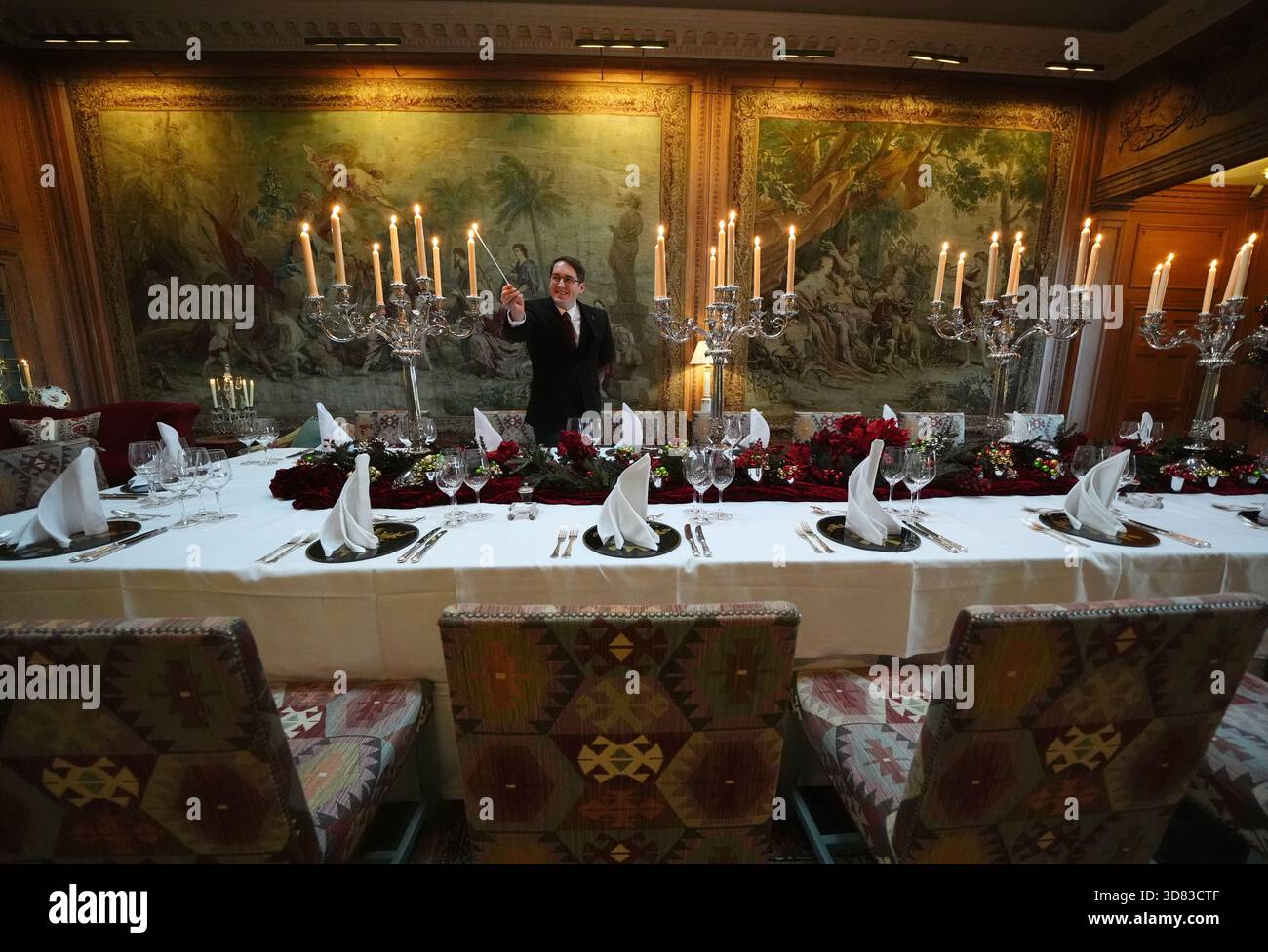 House steward Stuart Banks in the Tapestry room as the finishing ...