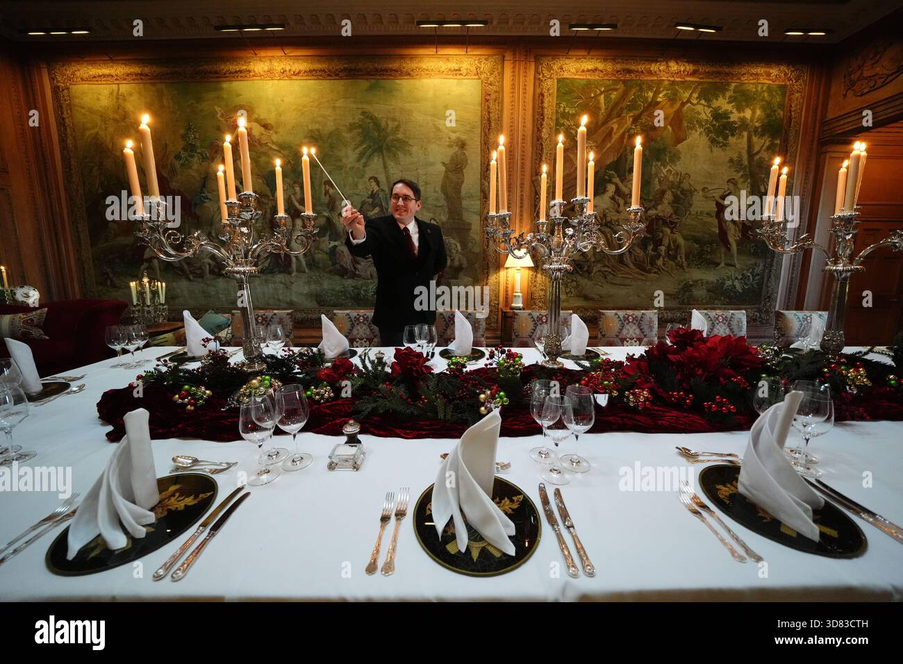 House steward Stuart Banks in the Tapestry room as the finishing ...