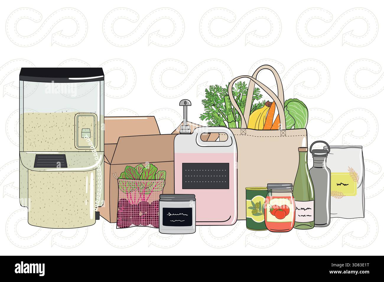 Concept of sustainable packaging solution. Circular Reusable Packaging ...