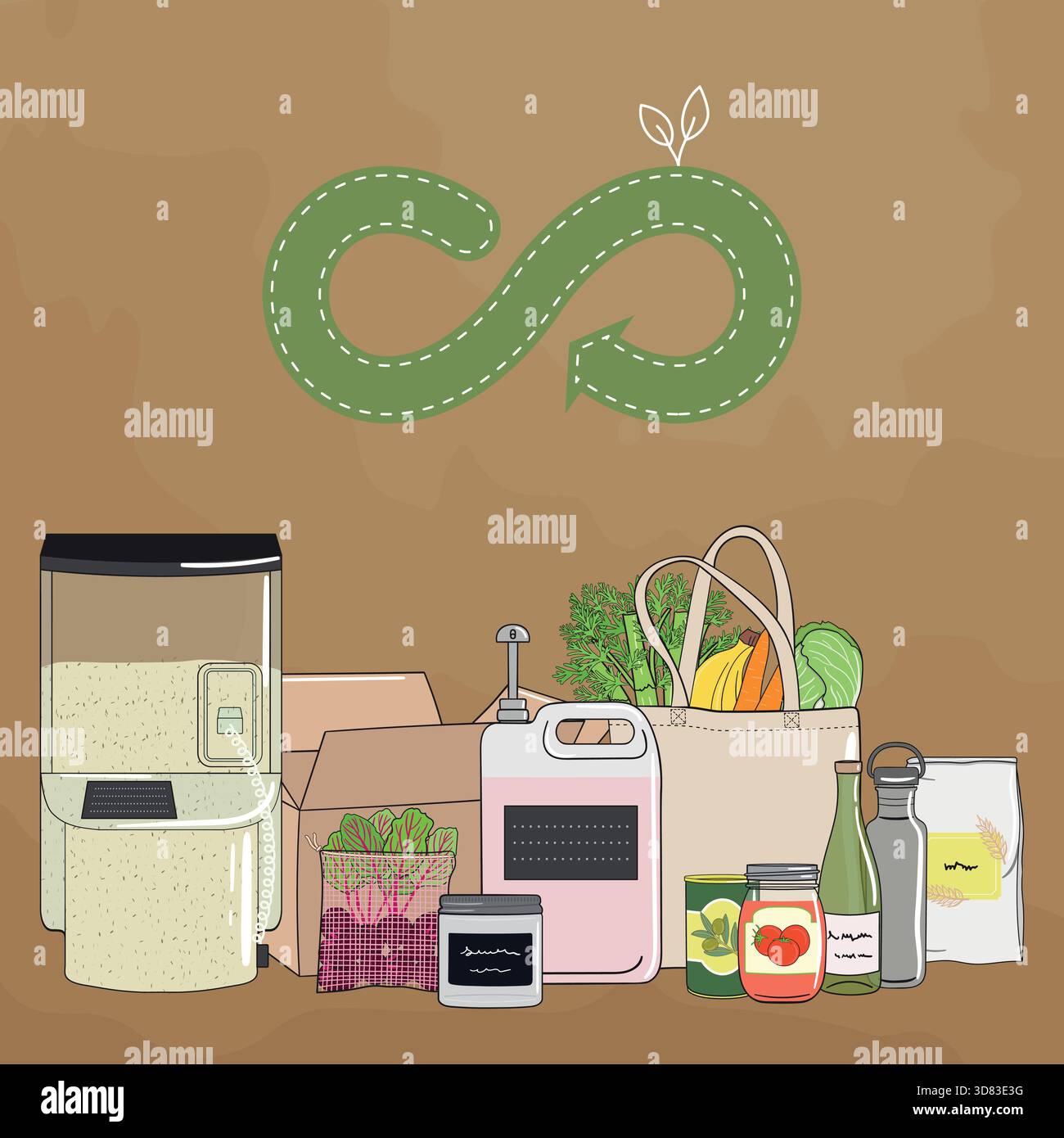 Concept of sustainable packaging solution. Circular Reusable Packaging ...
