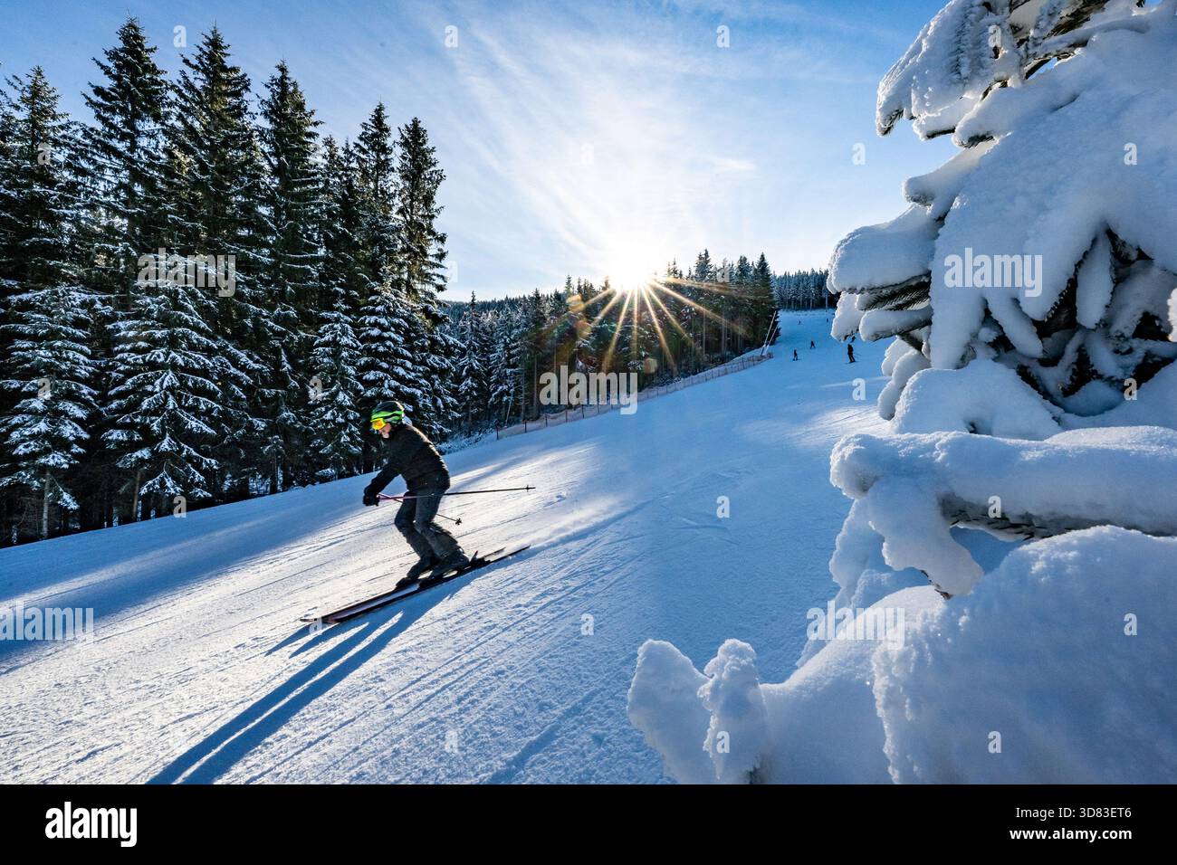 Ski resort Svaty Petr (Saint Peter) in the Giant Mountains (Krkonose ...