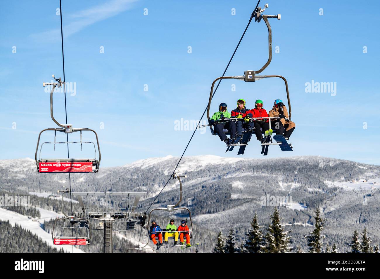Ski resort Svaty Petr (Saint Peter) in the Giant Mountains (Krkonose ...