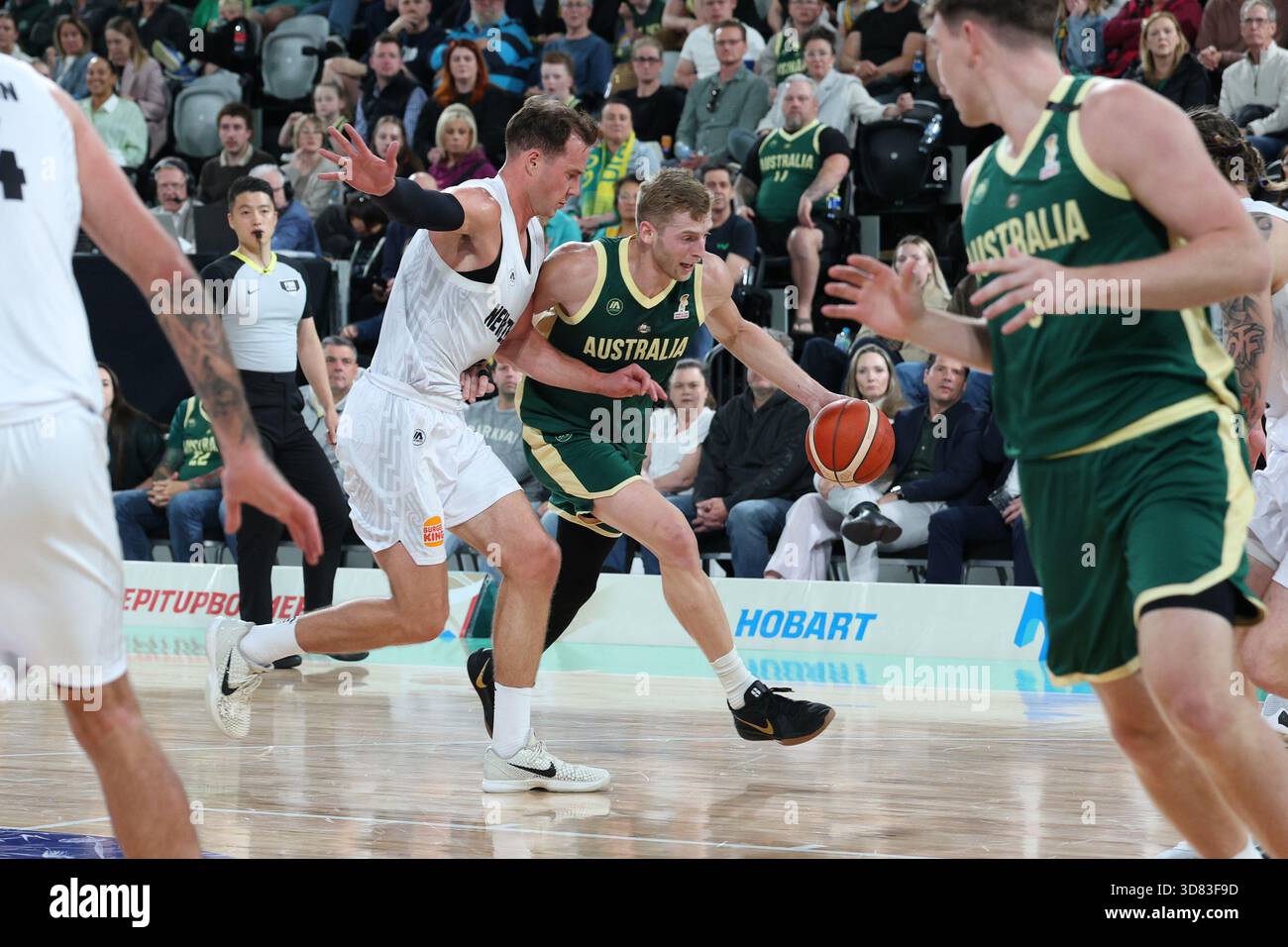Jack White of Australia and Sam Mennenga of New Zealand during the Men ...