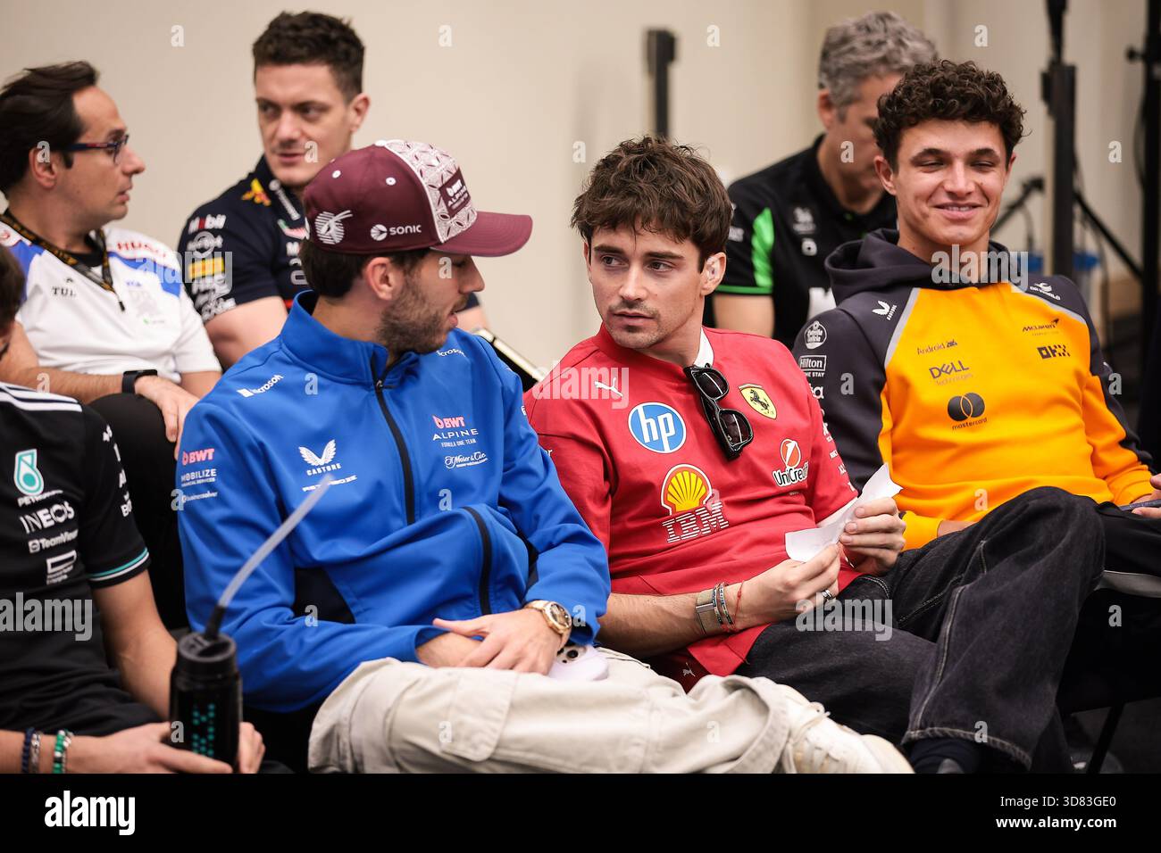LECLERC Charles (mco), Scuderia Ferrari SF-25, portrait and GASLY ...
