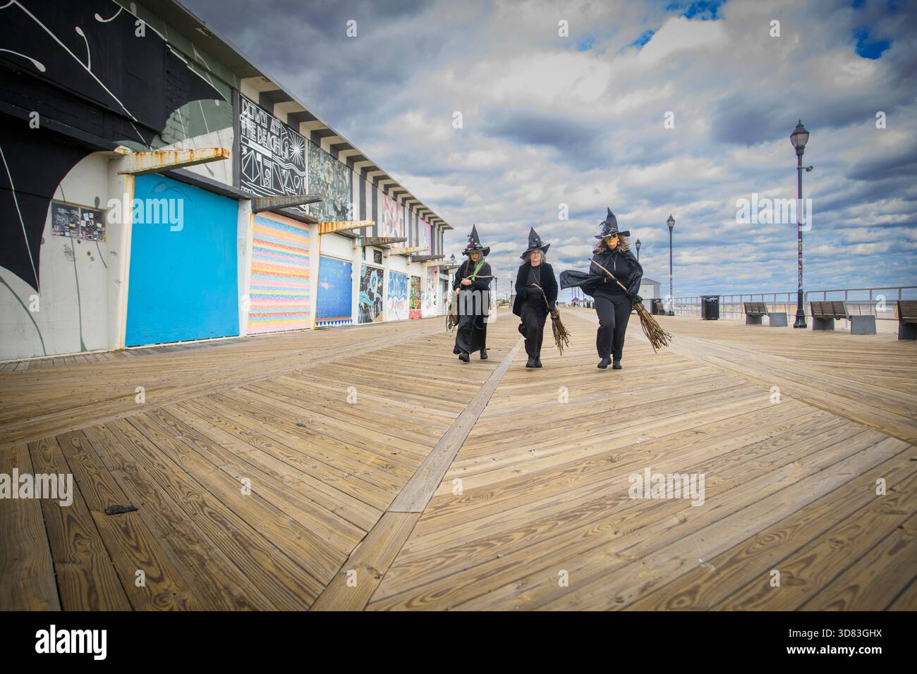Witches Coven Gathering by the Sea Stock Photo - Alamy