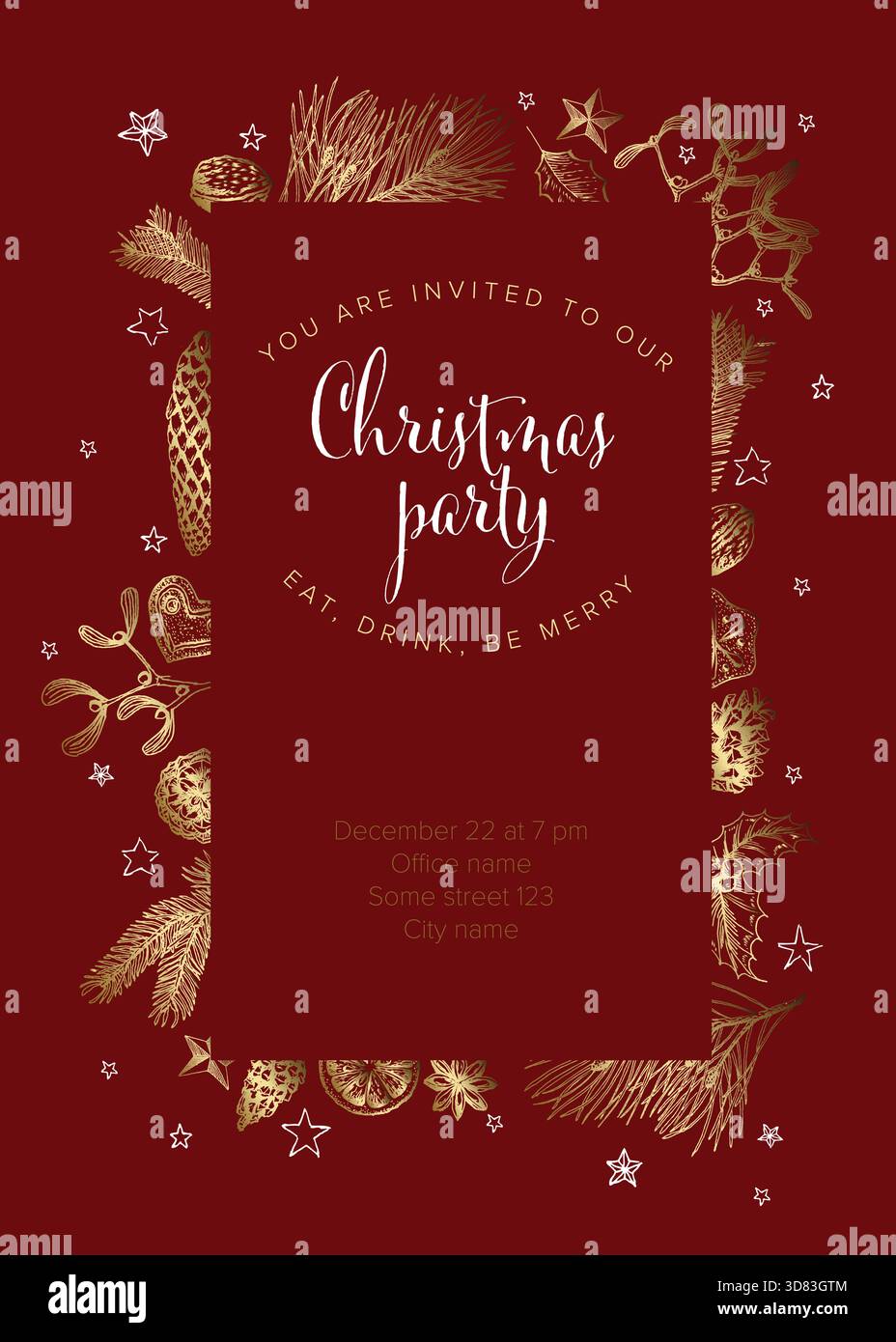 Festive holiday gathering featuring Stock Vector Images - Alamy