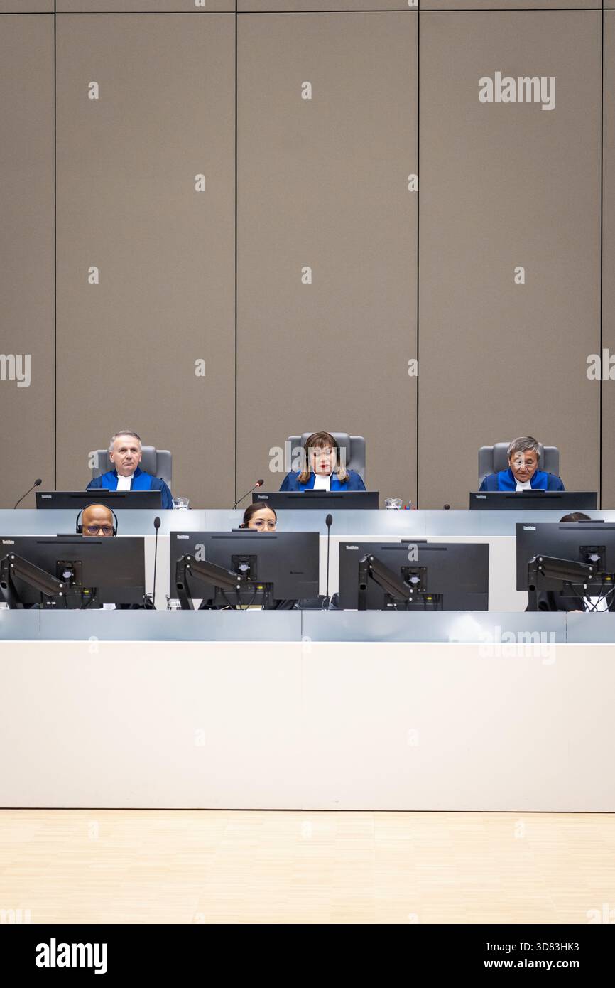 THE HAGUE - The judges at the International Criminal Court (ICC) during ...