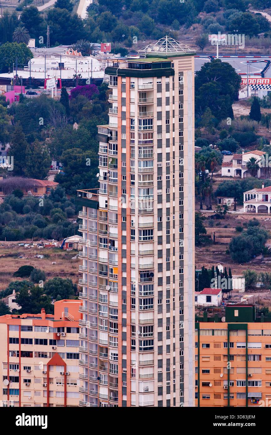 Benidorm Residential High-Rise with Mediterranean Vegetation Stock ...