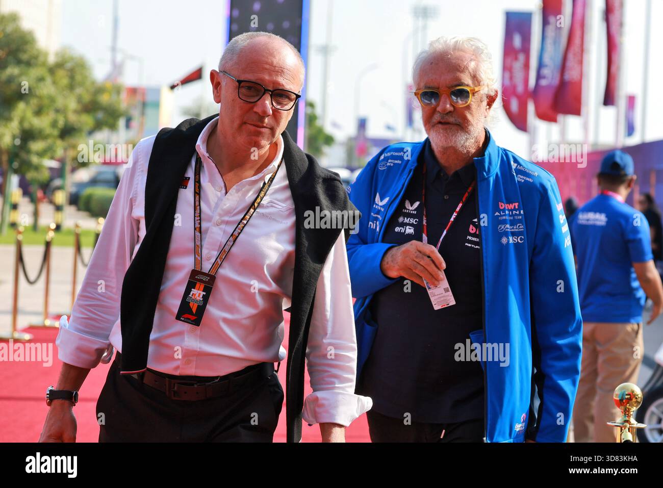 (L to R): Stefano Domenicali (ITA) Formula One President and CEO with ...