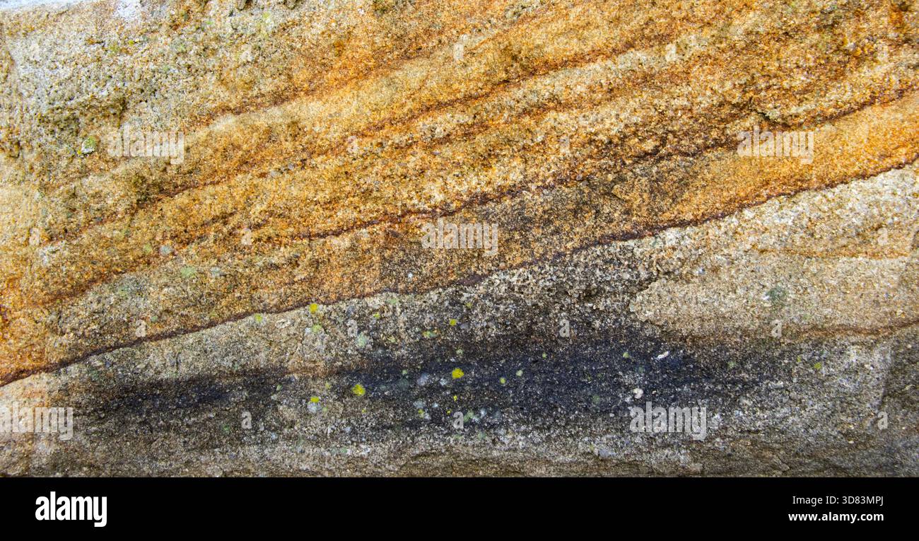 Layers of course sandstone from the Jurassic era shows the prevailing ...